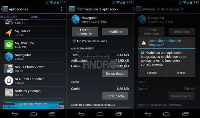 Cómo desinstalar las aplicaciones de fábrica en Android