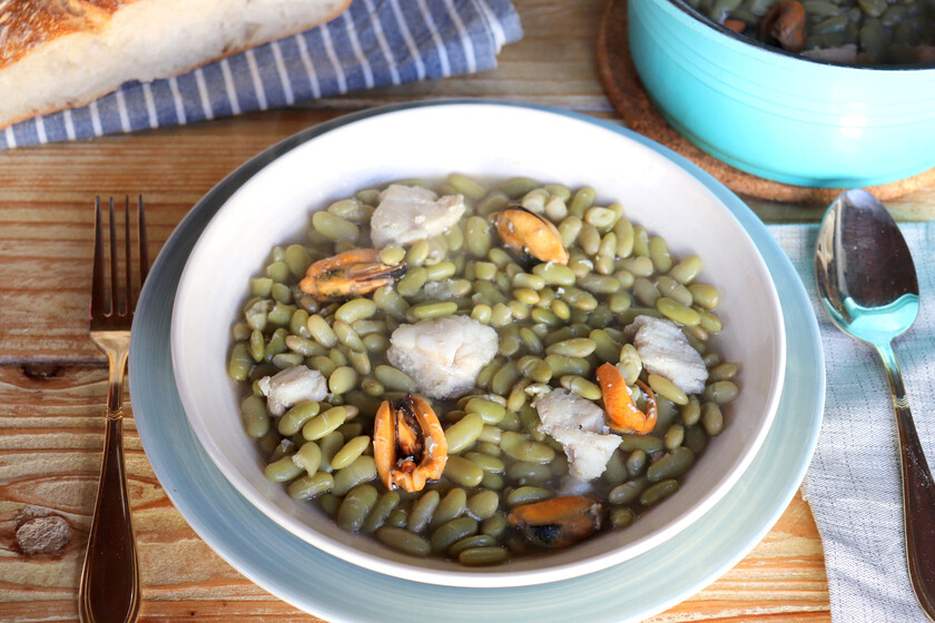 Receta de verdinas con mejillones y rape la combinación de legumbres y ...