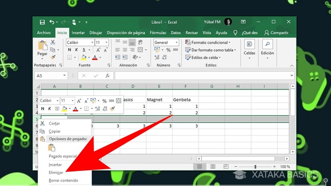 Cómo eliminar filas y columnas en blanco en Excel