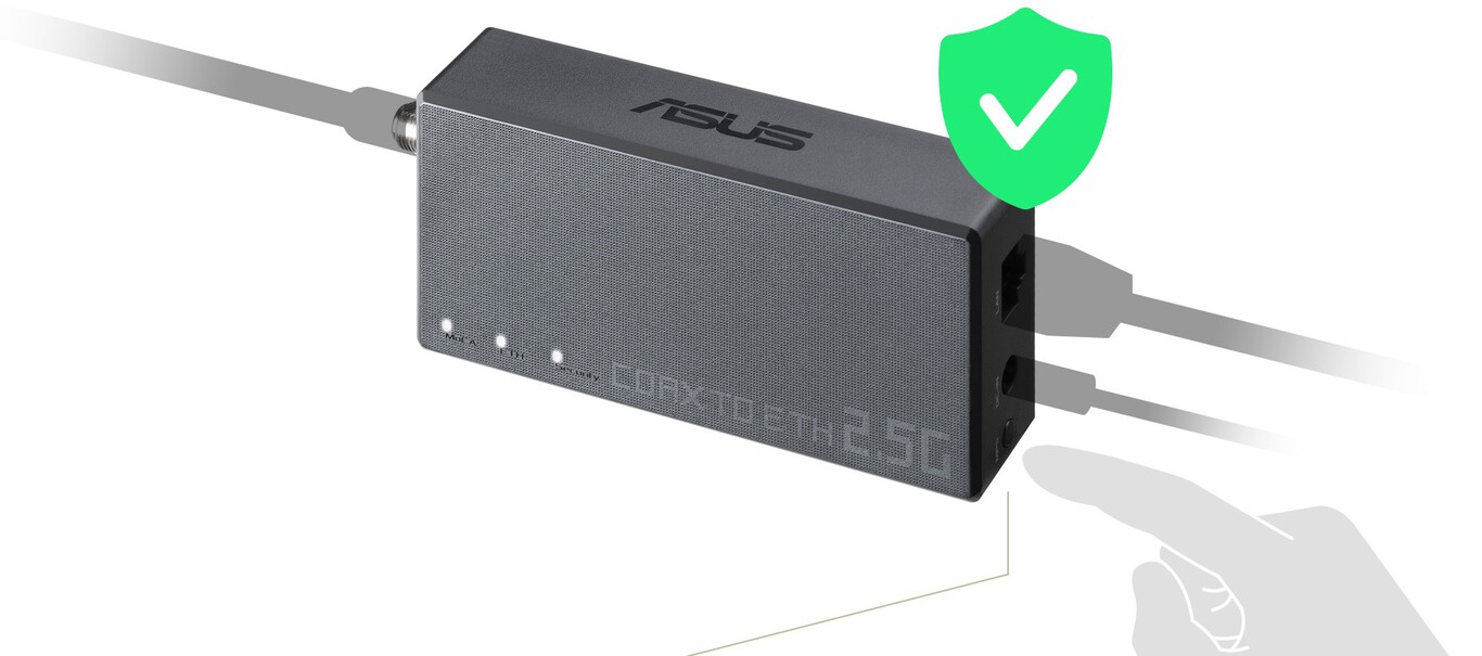 Este adaptador de Asus transforma el cable de antena de tu casa en una red Ethernet a 2,5 Gbps