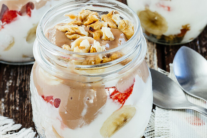 Banana Split Parfait. Receta