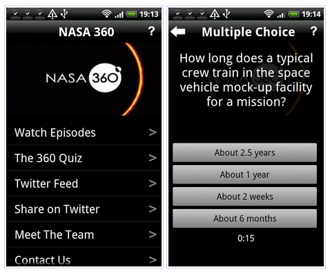 Dos aplicaciones de la NASA para Android