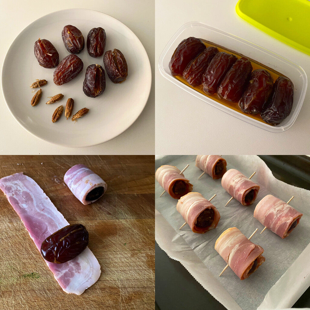 Dátiles con bacon, receta de cocina fácil, sencilla y deliciosa