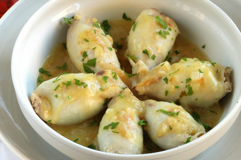 Receta de chipirones rellenos