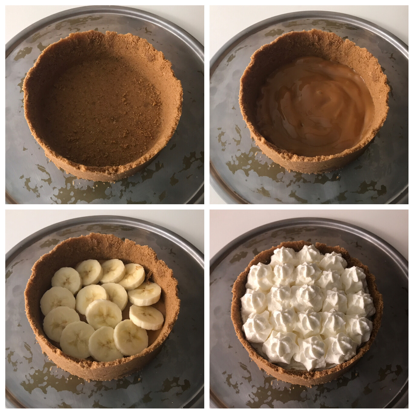 Tarta banoffee o banoffee pie, receta de cocina fácil, sencilla y deliciosa
