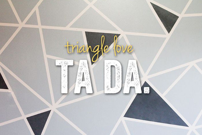 Pintar una pared con triángulos de forma sencilla