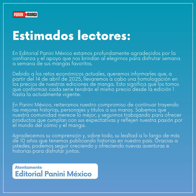 Panini México sube el precio del manga y los tomos de 99 pesos pasan a ...