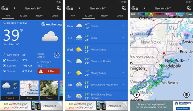 WeatherBug se actualiza con nuevas funcionalidades y nueva interfaz