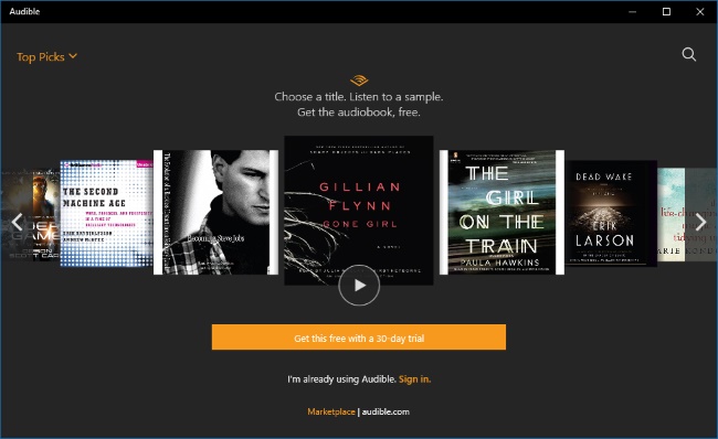 La app de Audible también llega a Windows 10, e incluye 30 días de ...
