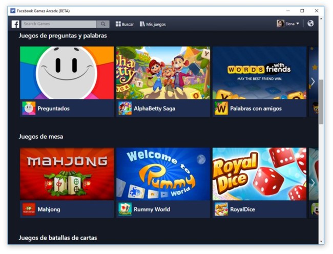 Facebook Arcade, la nueva aplicación de Facebook para los más jugones