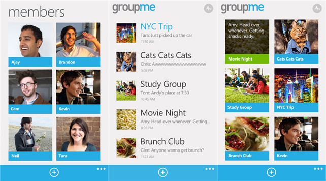 GroupMe para Windows Phone se actualiza con un nuevo diseño para los grupos