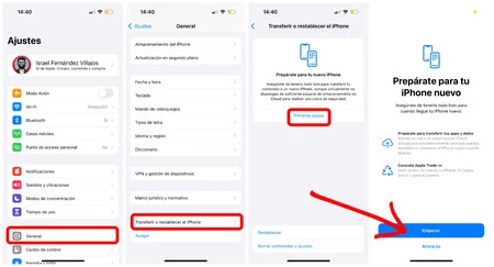 Cómo transferir todos nuestros datos de un iPhone a otro