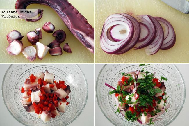 Ceviche de pulpo. Receta saludable