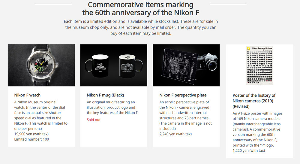 Nikon celebra 60 años Nikon F con productos exclusivos merchandising ...