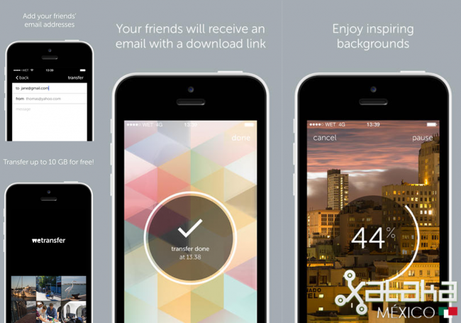 Envía hasta 10 GB con WeTransfer desde tu dispositivo iOS