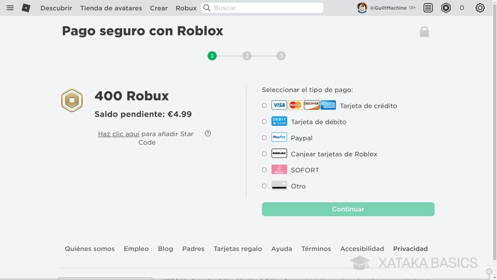 Cómo comprar Robux en Roblox