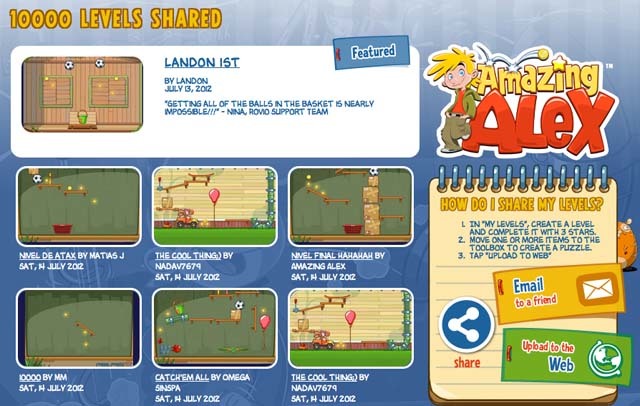10.000 niveles para Amazing Alex en 48 horas