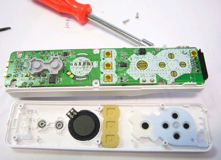 Mando de la Wii diseccionado
