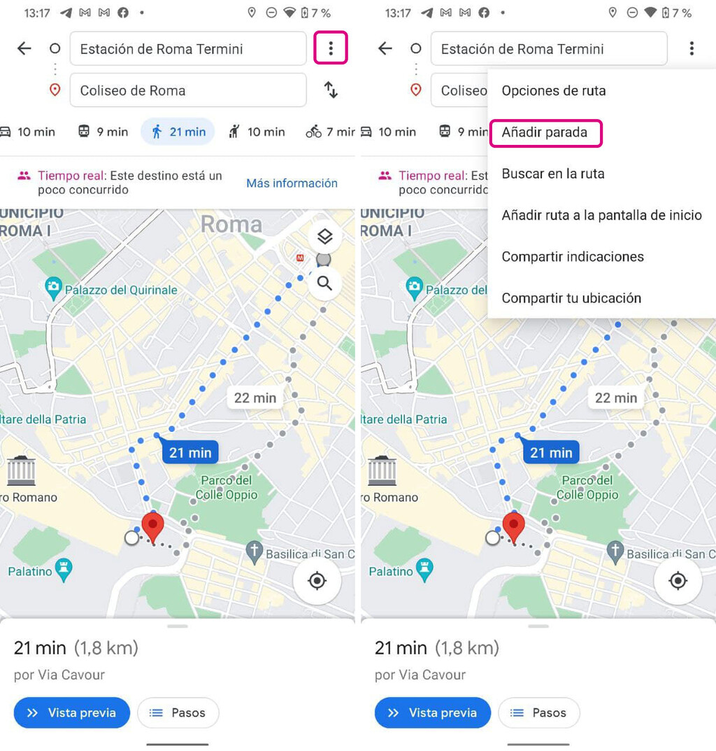 Cómo crear y compartir rutas con varias paradas en Google Maps para Android