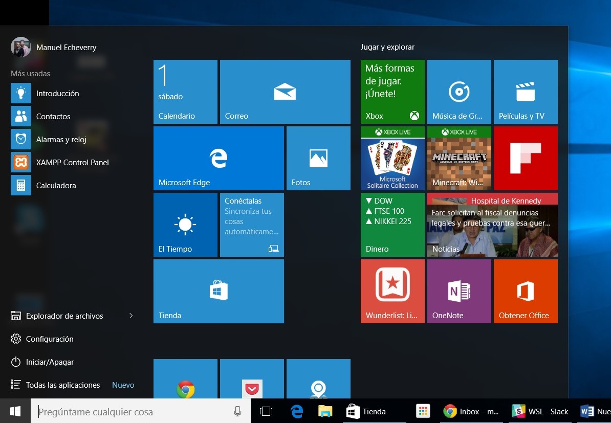 Nuestra Experiencia de uso de Windows 10