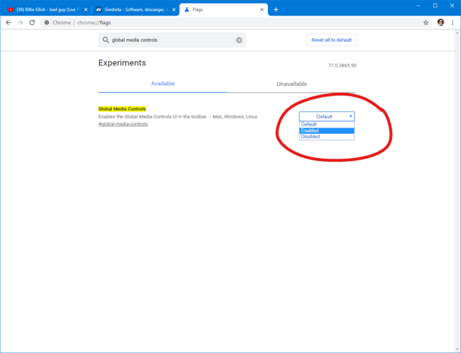 Google Chrome: cómo activar los nuevos controles multimedia globales