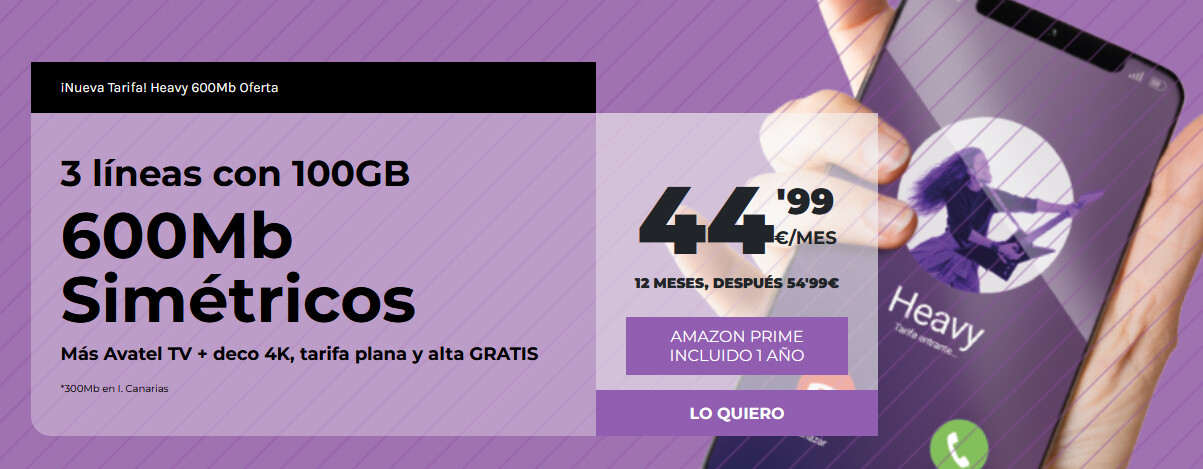 Avatel ya permite contratar fibra de 1 Gbps y un router WiFi 6 por ...
