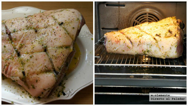 Lacón asado. Receta de cocina fácil, sencilla y deliciosa