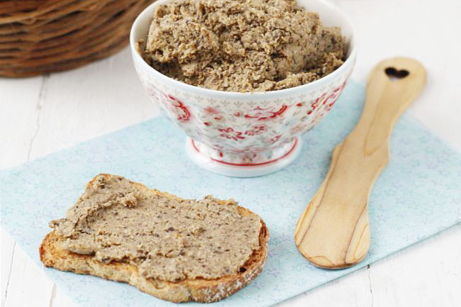 Paté vegetal. Receta de cocina fácil, sencilla y deliciosa