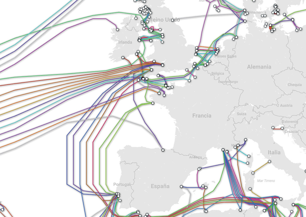 Todos los cables submarinos que conectan al mundo, a la vista en este ...