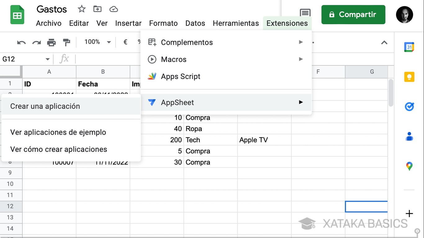 Cómo crear tu aplicación de control de gastos con las hojas de cálculo ...