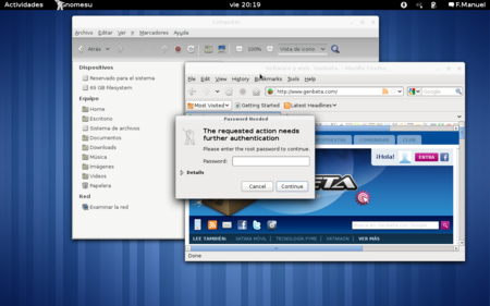 Prueba de Gnome Shell desde Live CD