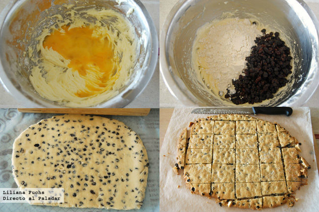 Garibaldi biscuits o galletas. Receta de postre fácil y sencilla