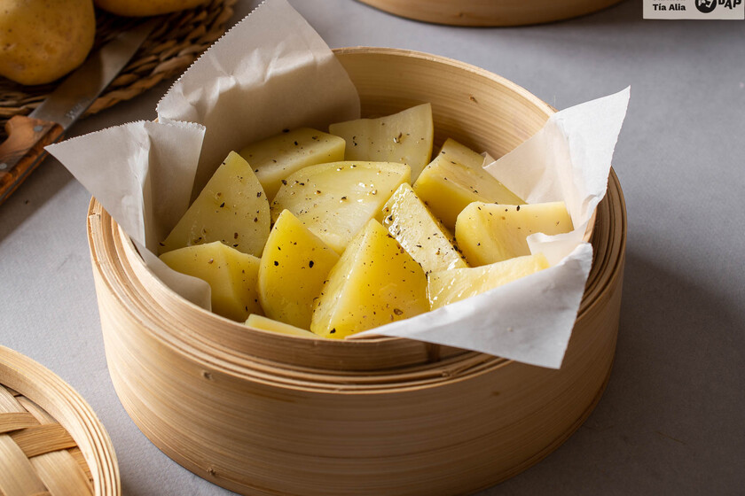Patatas al vapor, receta de cocina fácil, sencilla y deliciosa