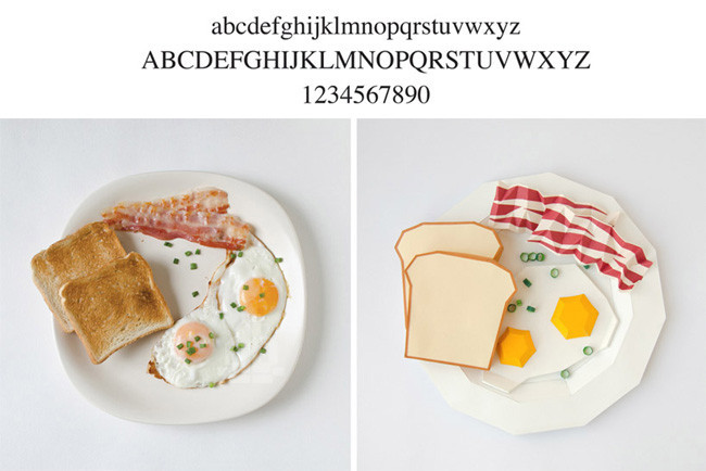 Taste the font, cada tipografía con su comida