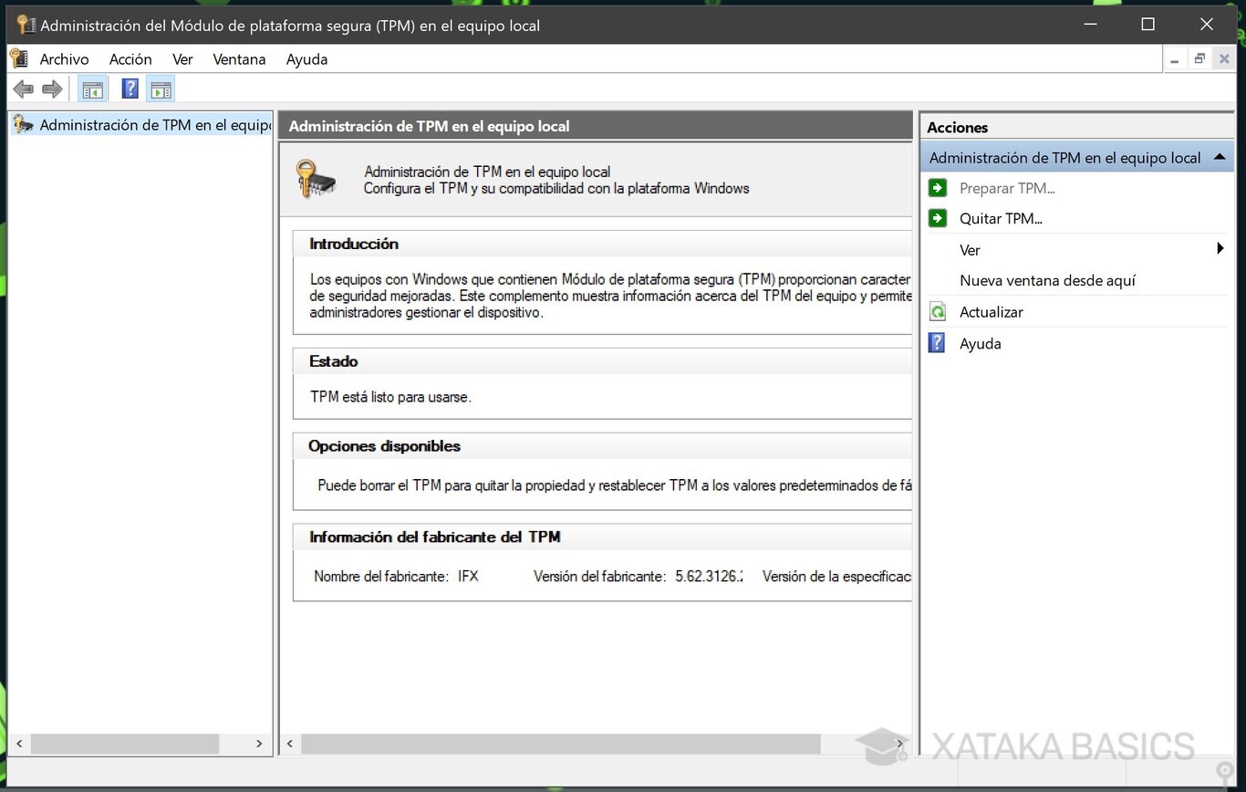 TPM en Windows 11: cómo activarlo desde Windows y desde la BIOS o UEFI
