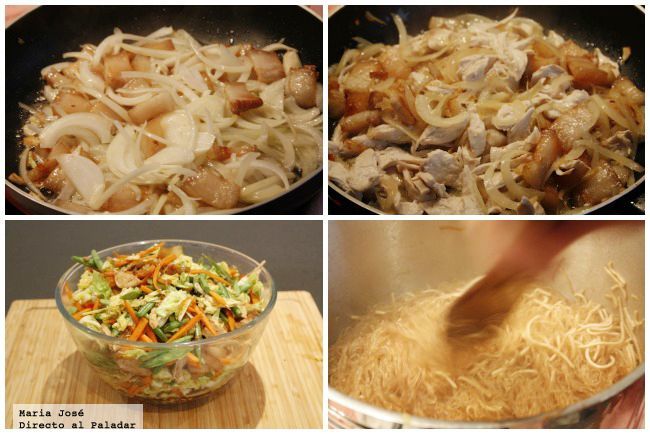 Cómo hacer pansit filipino, receta de cocina fácil, sencilla y deliciosa