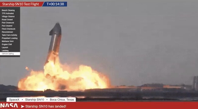Starship de SpaceX aterriza con éxito por primera vez... para explotar ...