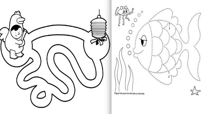 Fichas de actividades para niños: tres años