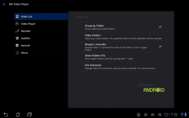 Reproductores de vídeo Android: Mx Video Player