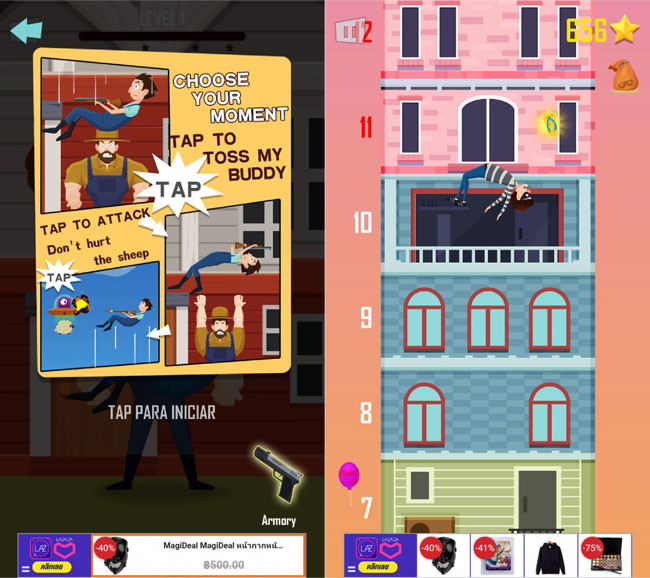 Buddy Toss, un divertido juego de lanzar a un amigo al espacio exterior