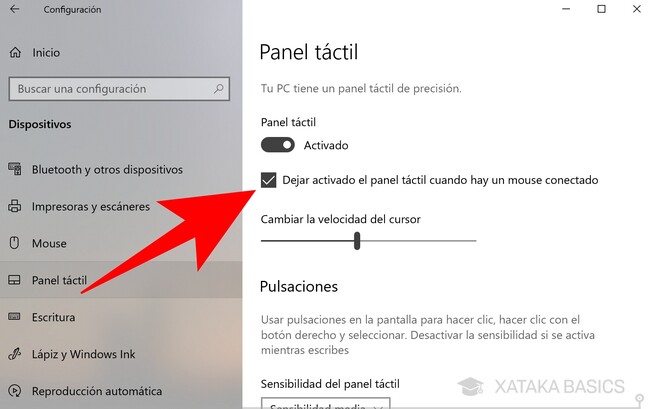 Cómo desactivar el touchpad de tu portátil en Windows 10