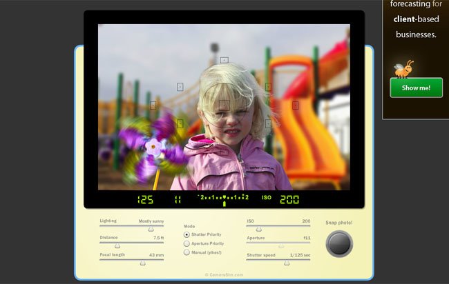 CameraSim, simulador online de SLR. Comprende como funciona una cámara ...