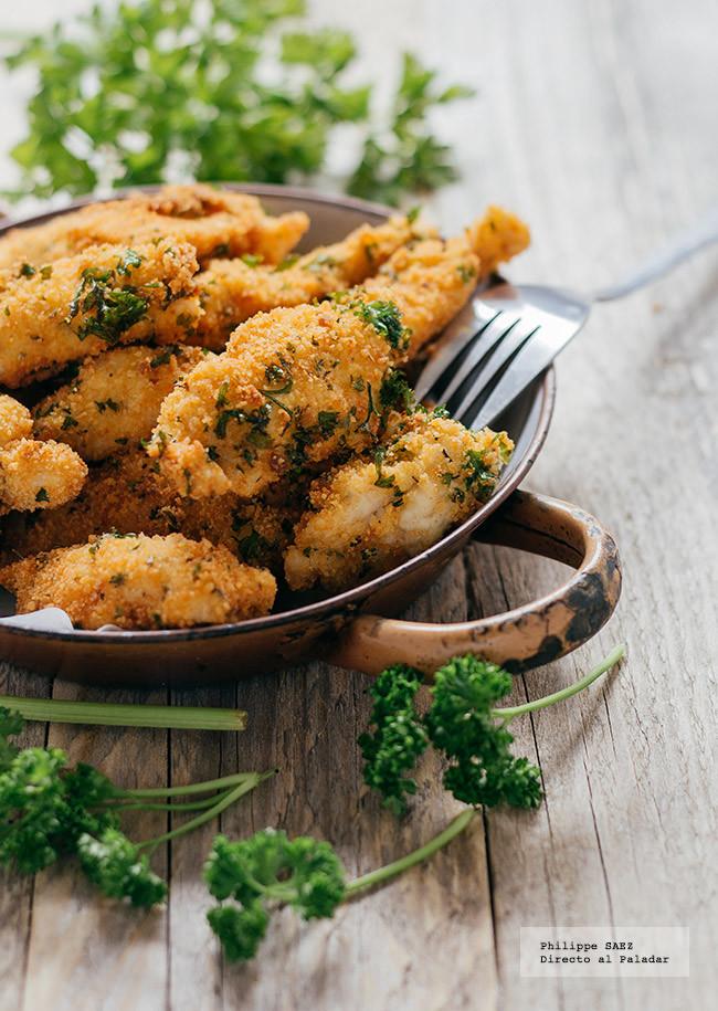 Pollo empanizado al Parmesano y perejil. Receta