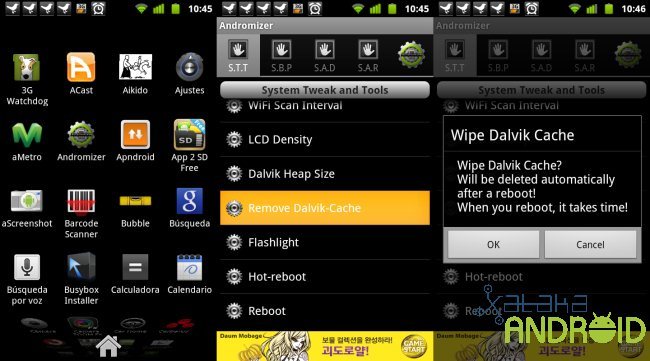 Borrando Dalvik Cache para ganar espacio