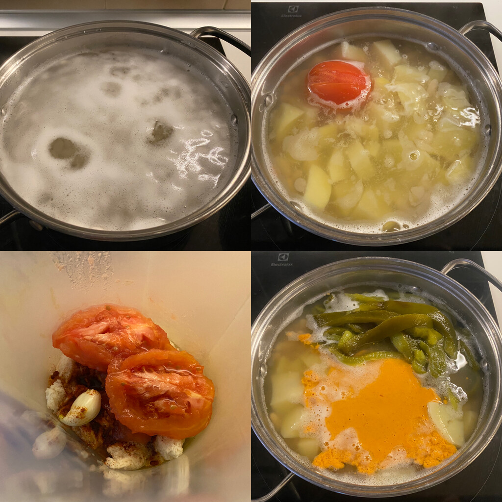 Judías o alubias blancas en ajo colorado, receta de cocina fácil y ...