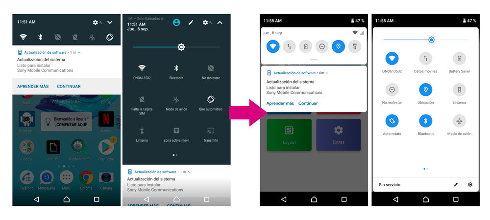 Así puedes tener el panel de ajustes rápidos y notificaciones de ...