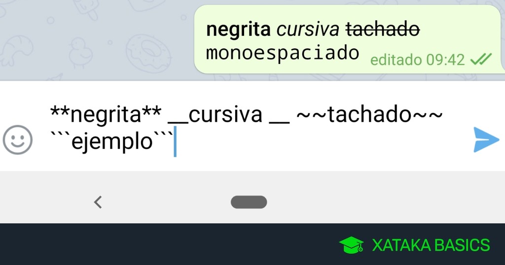 Negrita en Telegram: cómo escribir con ella y con cursiva, tachado y ...