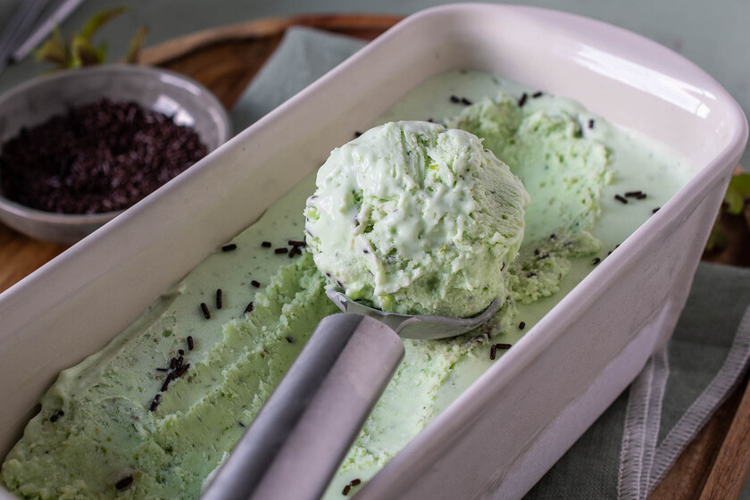 Helado de menta, receta de cocina fácil, sencilla y deliciosa