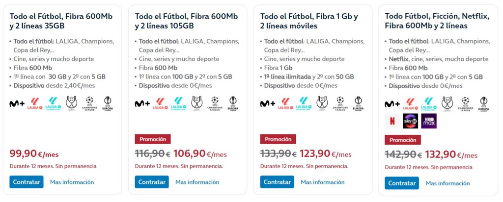 Movistar ofrece todo el fútbol con descuento durante un año y sin permanencia: así es la mejor ...