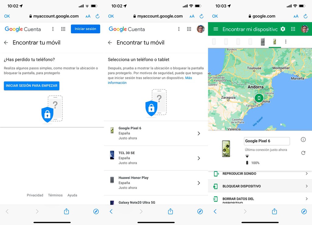 Cómo buscar un móvil Android desde el iPhone: encuentra tu teléfono perdido o robado